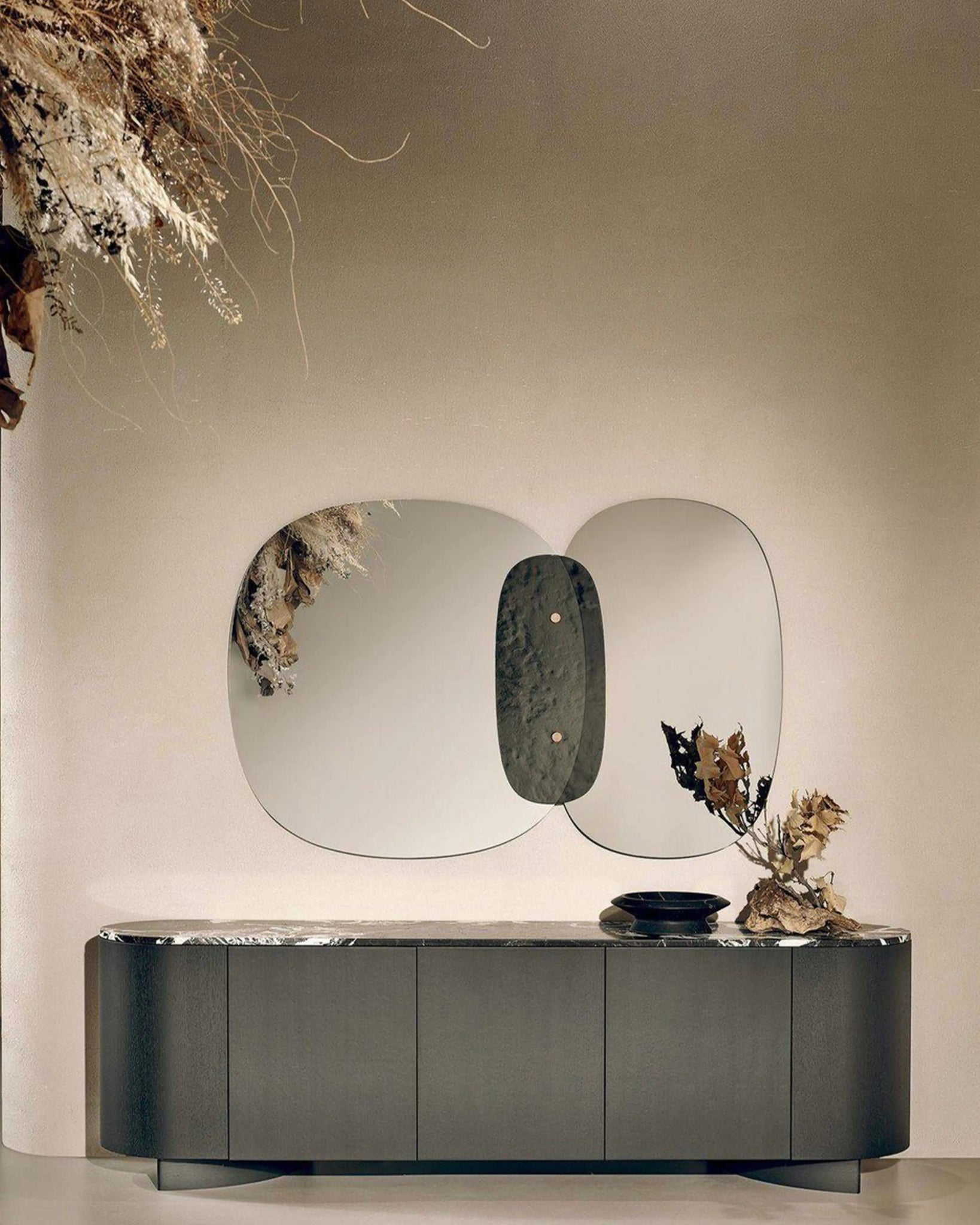 Flow Sideboard – Luxury Wood & Marble Cabinet by Naturedesign – Maison SIA