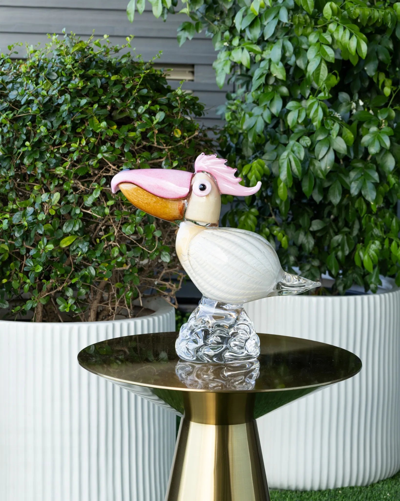 Duccio di Segna Pellican Crystal Sculpture – Luxury with 24k Gold Accents – Maison SIA