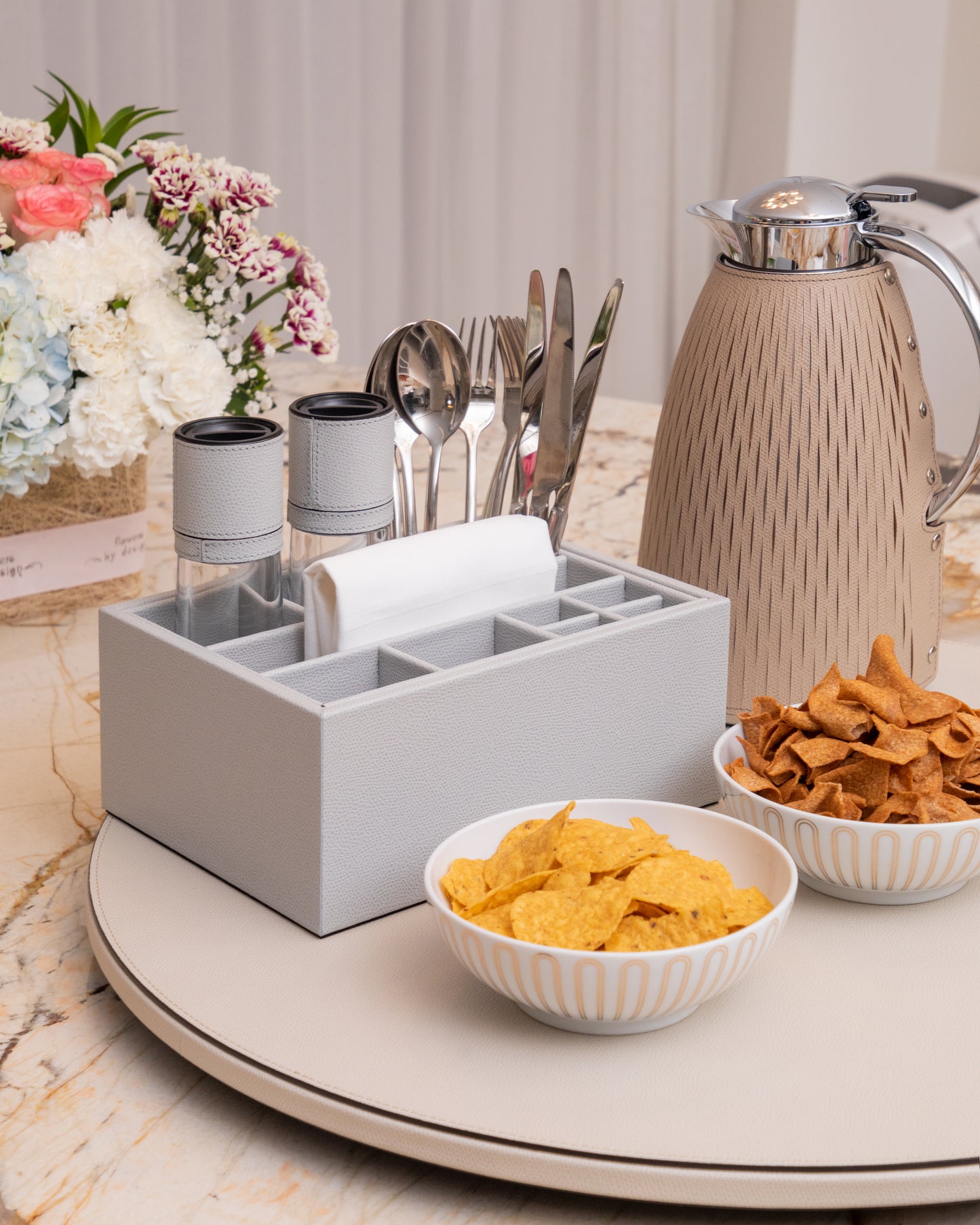 Table top Organizer in Cream – Maison SIA