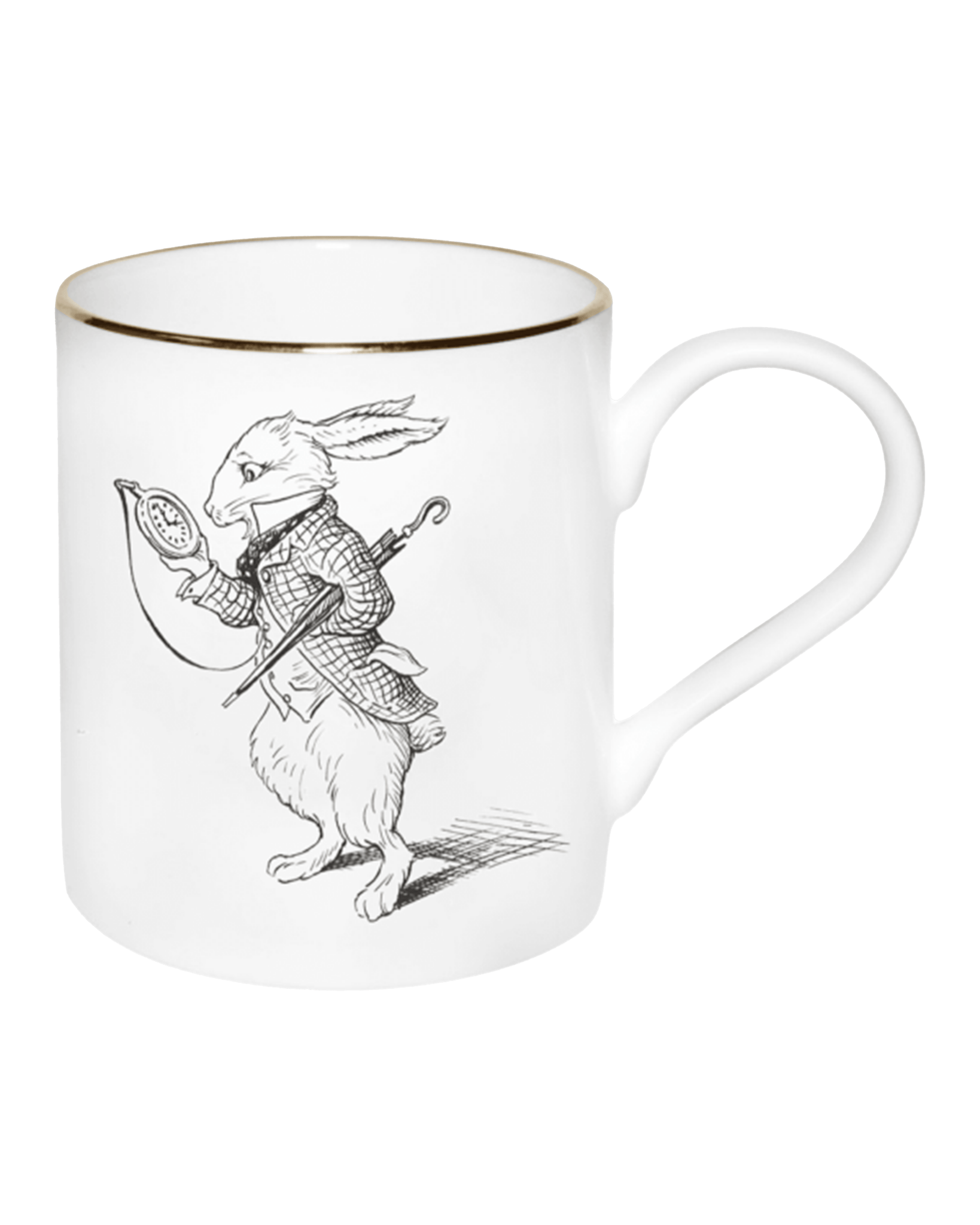 Alice in Wonderland White Rabbit & Pocket Watch Majestic Mug – Maison SIA