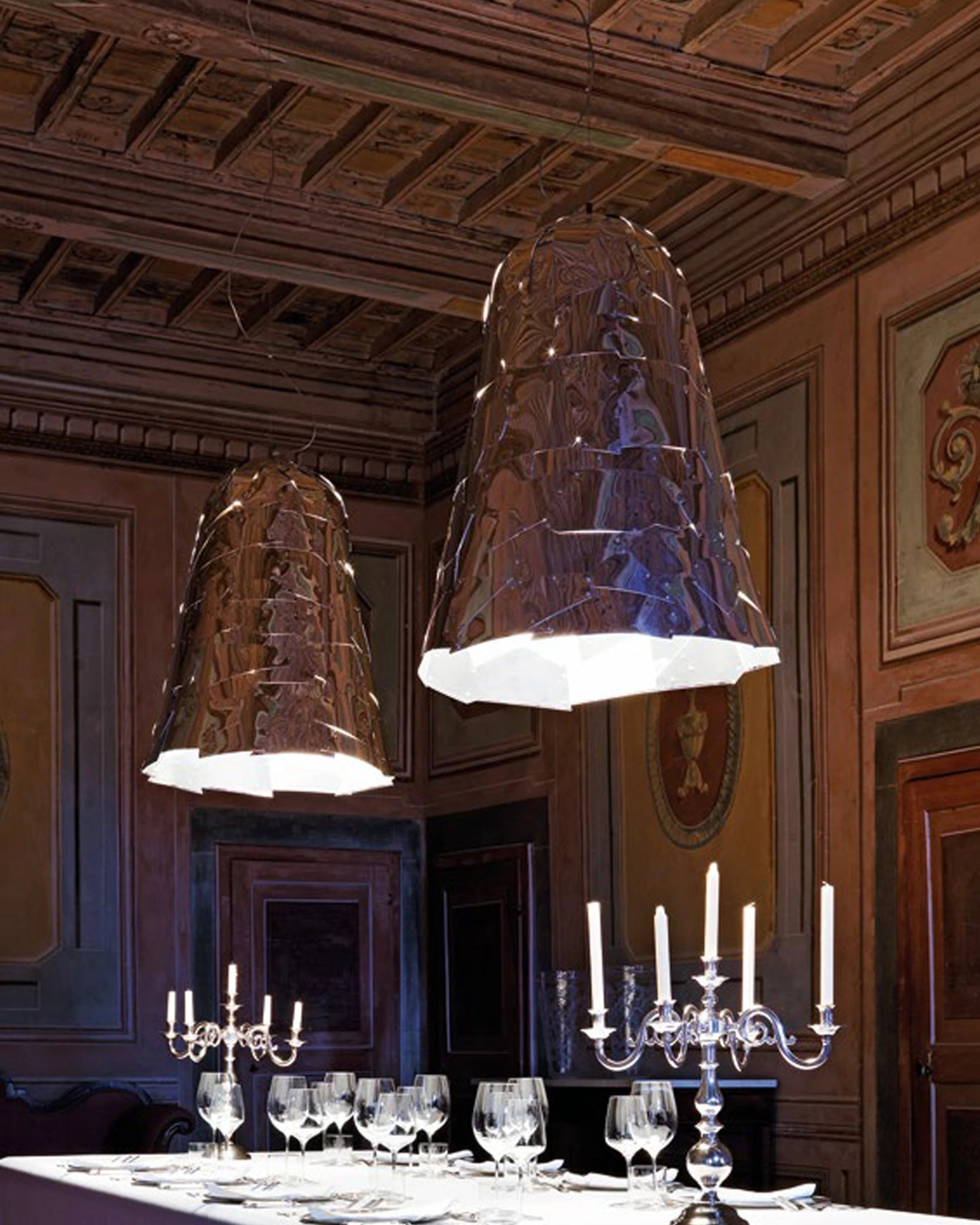 Edra Campana Hanging Lamp – Luxury Sculptural Light in Gold or Silver ...