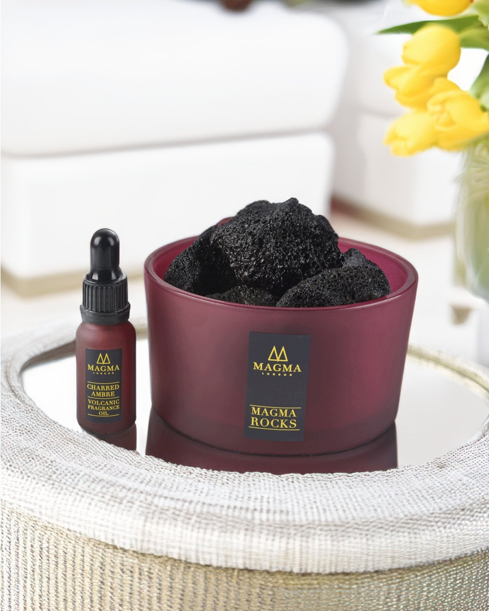 Charred Ambre Volcanic Rock Diffuser – Maison SIA