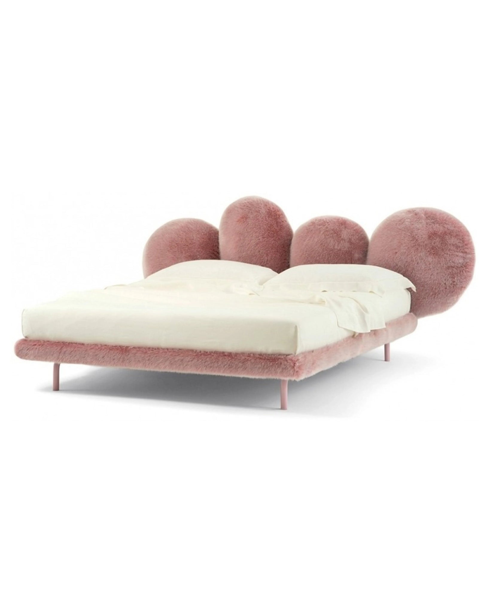 Cipria Bed by Edra – Luxury Eco-Fur Statement Bed with Gellyfoam ...