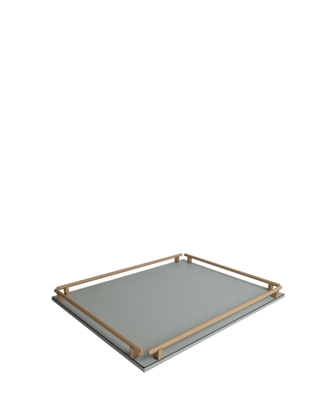 Experience the Charm of P Light Grey Robert Rectangular Tray – Maison SIA