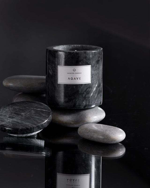 Blomus Magnet Marble Agave Candle | Luxury Scent | 40hr Burn Time ...