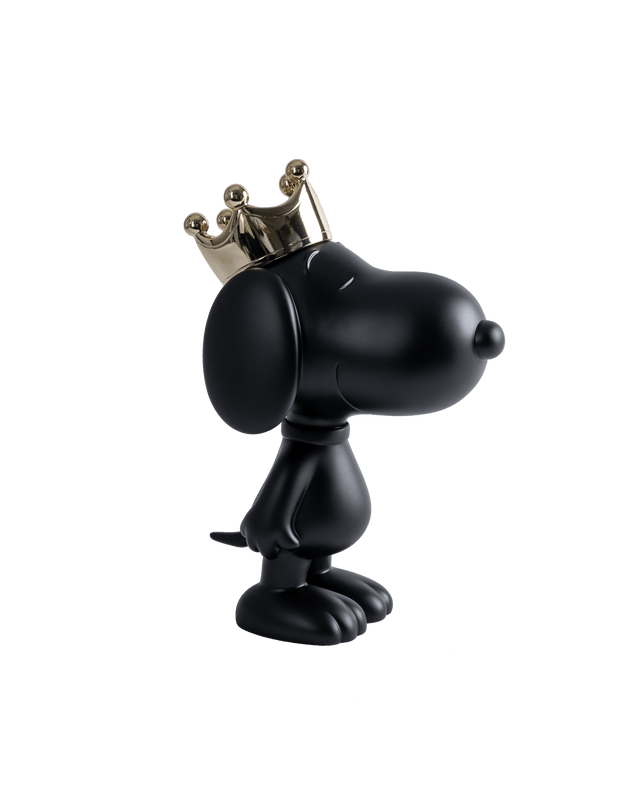 Exclusive Snoopy Crown Sculpture in Matt Black & Chromed Gold - Limited ...