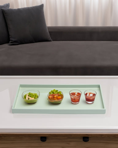 Add a Touch of Serenity with UTILITIES' Baby Blue 32x16 Lacquer Tray ...