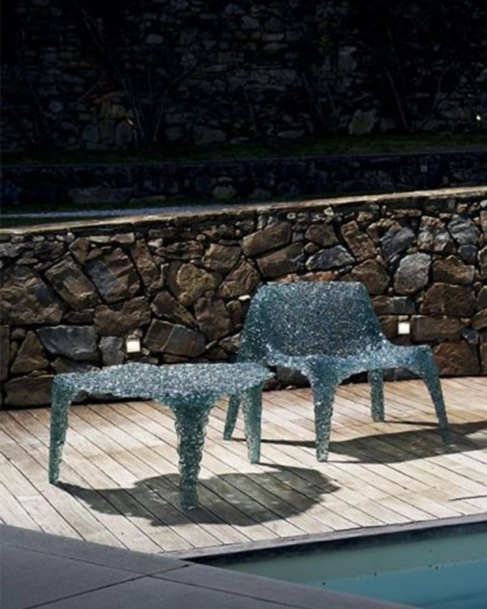 Veronica Tavoli by Edra – Sculptural Green Glass Tables – Maison SIA