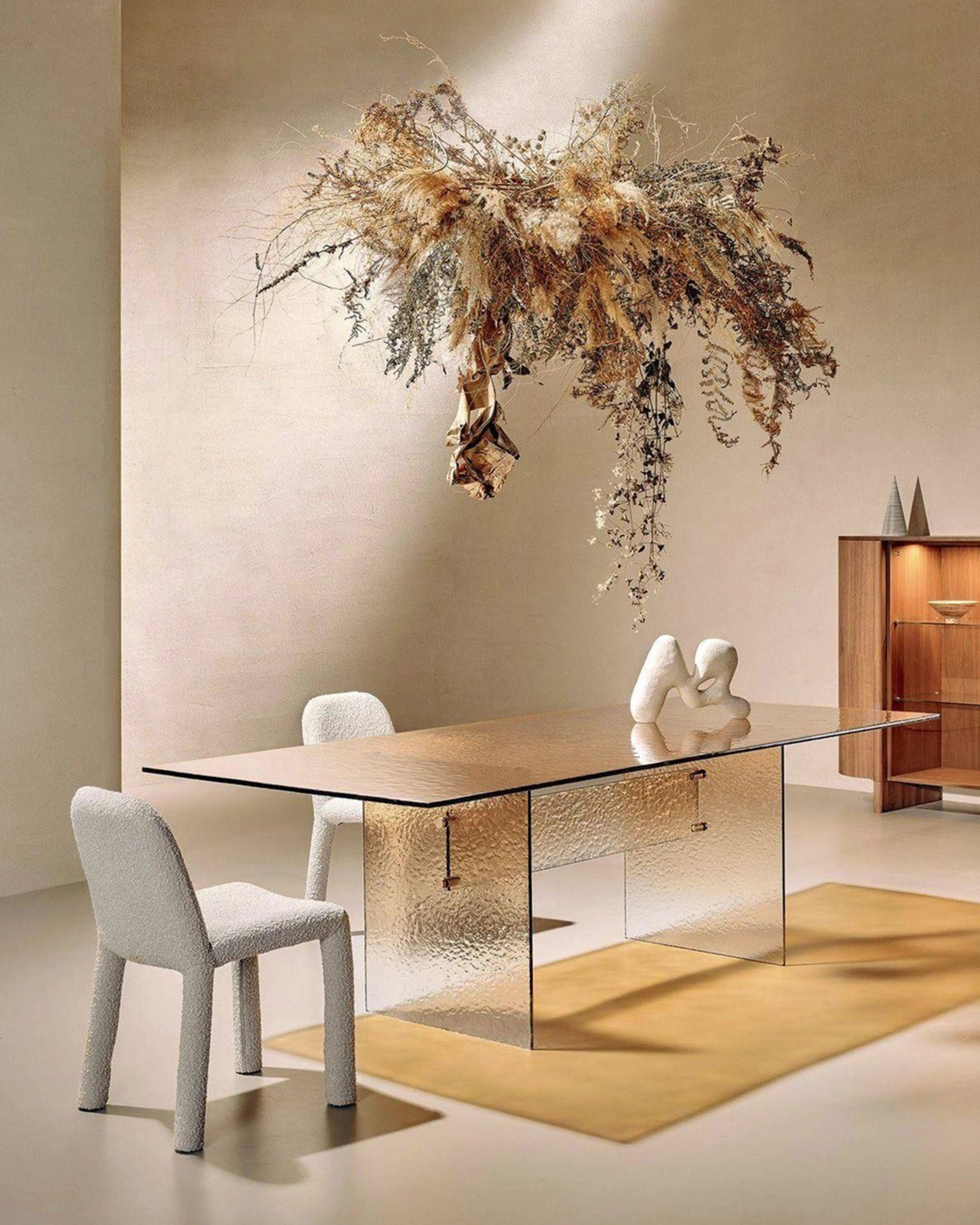 Waterfall Cast Glass Table by Naturedesign – Luxury & Light – Maison SIA