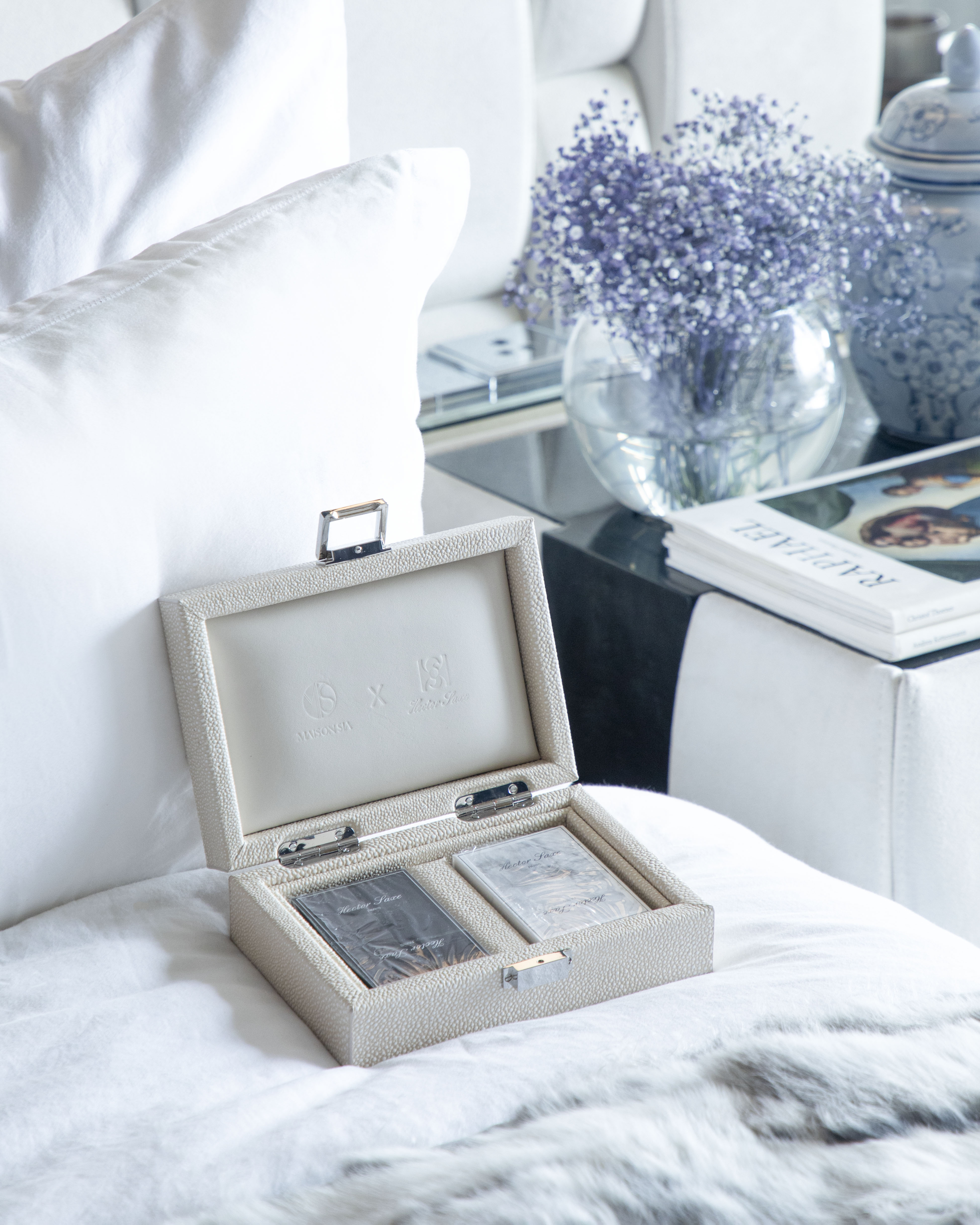 Cards Set leather White – Maison SIA